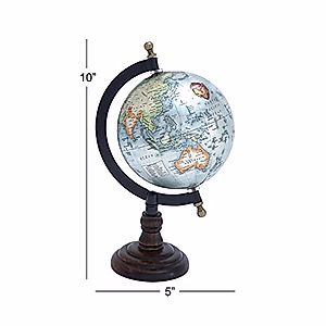 Deco 79 Mango Wood Globe, 6" x 5" x 10", Brown