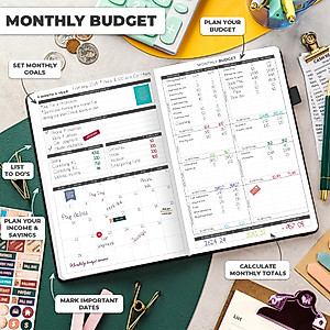Clever Fox Budget Planner - Undated - Expense Tracker Notebook. Monthly Budgeting Journal, Finance Planner & Accounts Book to Take Control of Your Money. Start Anytime. A5 Size Black Hardcover