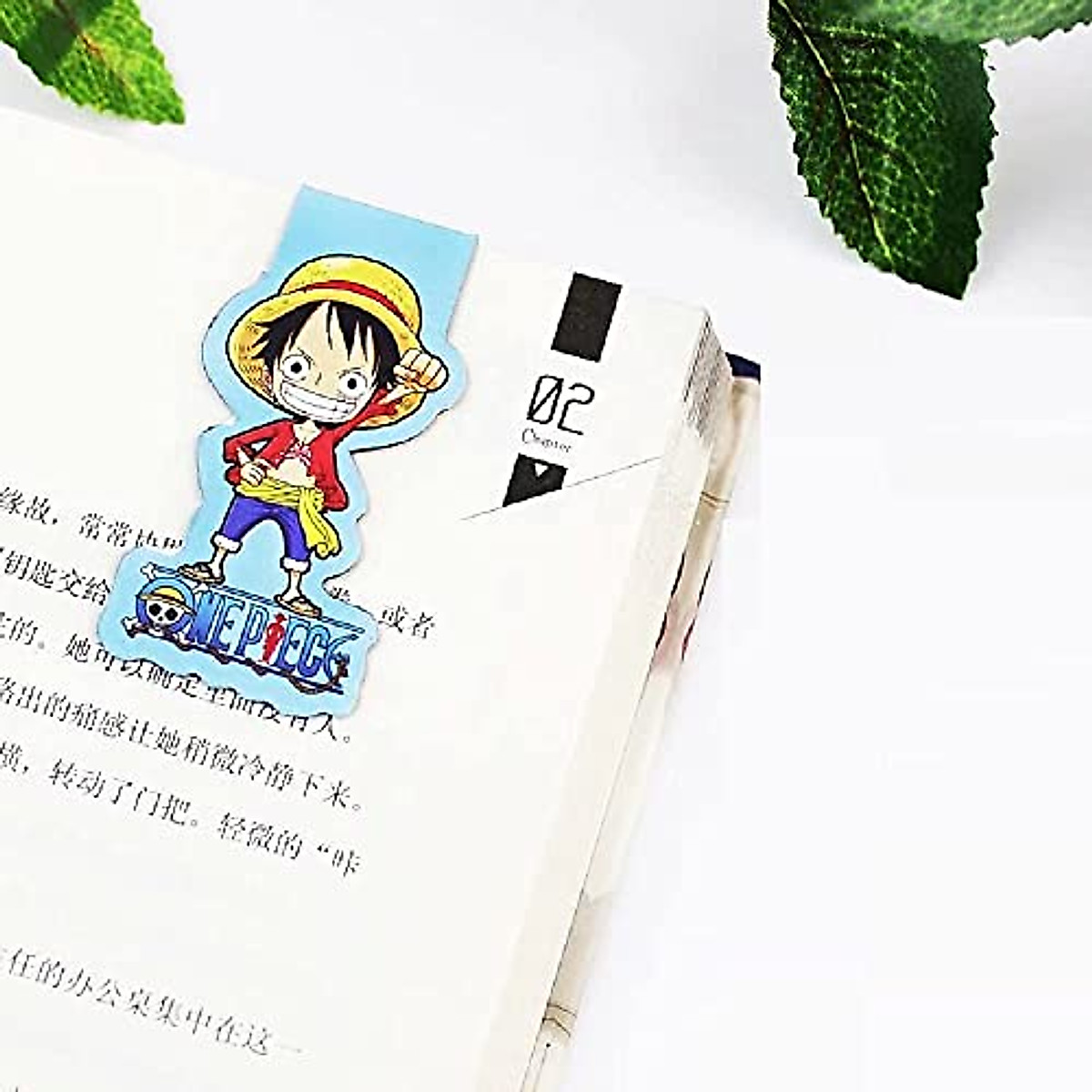 6 Pcs Magnetic Bookmark for One Piece,Book Clip Cartoon Anime Cultural Creative Gift Creative