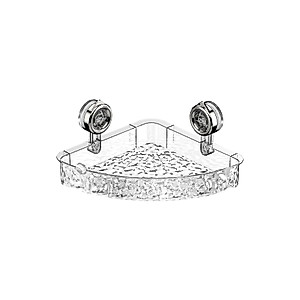 Hanging Shower Shelf, Corner Shower Caddy Shelf, No-Drill Clear Wall Caddy, Multifunctional Bathroom Storage, Shower Shelves for Home Decor, Bathroom Accessories Today Lightning Deals