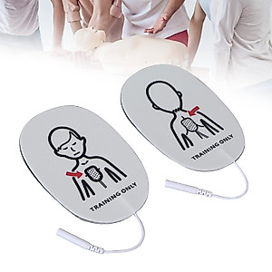 2pcs Electrode Training Pads, Self Adhesive Training Replacement Pads for Practi Trainer 2.0mm, Electrode Trainer Practice Pads for XFT AED Trainer