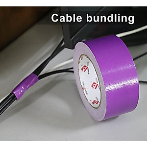 BOMEI PACK 2 Pack Purple Duct Tape Heavy Duty,9 Mil Thickness,2 Inches x 30 Yards,Strong Industrial Strength,Flexible,No Residue,Waterproof and Tear by Hand,Multi-Use for Indoor & Outdoor Repairs