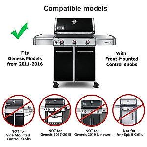 only fire Burner Knobs, 3PCS Gas Control Knobs Replacement for Weber Genesis 300 Series Gas Grills (Year 2011-2016 Models)