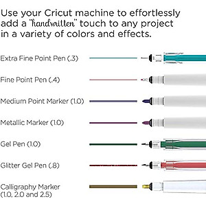 Cricut Black Pen Set, Multicolor 5 Count