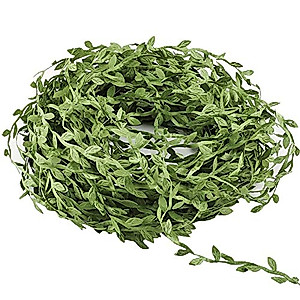 LNIMI Artificial Vines 40 M Fake Hanging Plants Silk Ivy Artificial Leaf Garlands Simulation Foliage Rattan Green Leaves Decorative Home Wall Garden Wedding Party Wreaths Decor