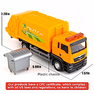 BDTCTK Compatible for Man Garbage Truck Car Model Toy Cars, Zinc Alloy Die-Cast Vehicles Kid Toys for Boy Girl Gift