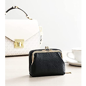 2 in 1 Change Purse Wallet,Credit Card Holder with Cion Purse for Women,Cute Pouch for Gril with Blocking Case, Minimalist Design with Zipper Clasp for Bag or Drawer Organize…