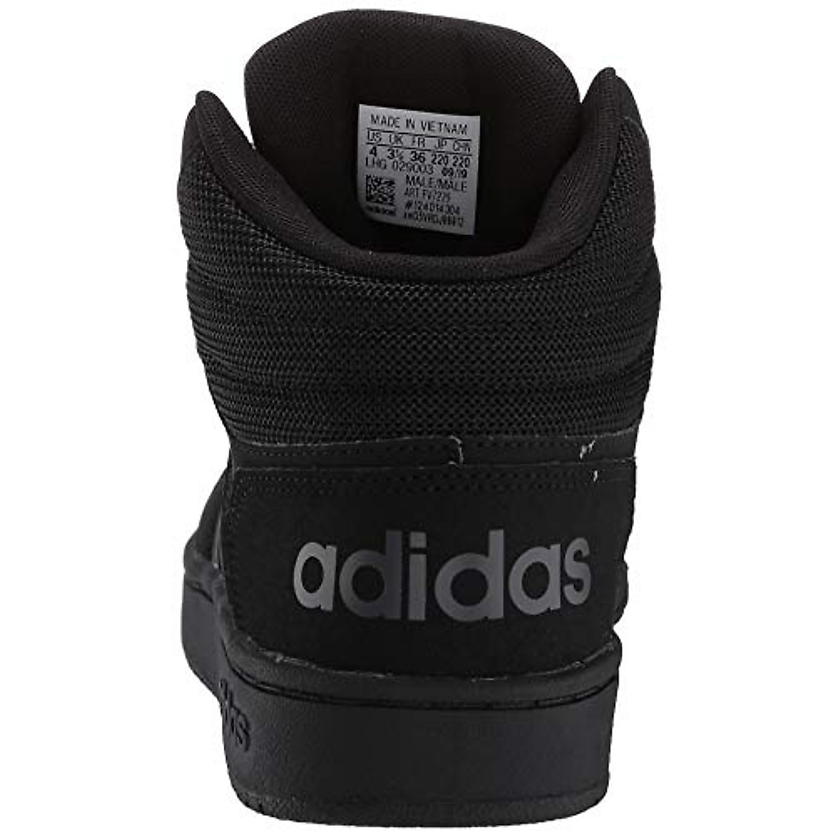 adidas Men's Hoops 2.0 MID Sneaker, core Black/core Black/Grey Six, 9.5 M US