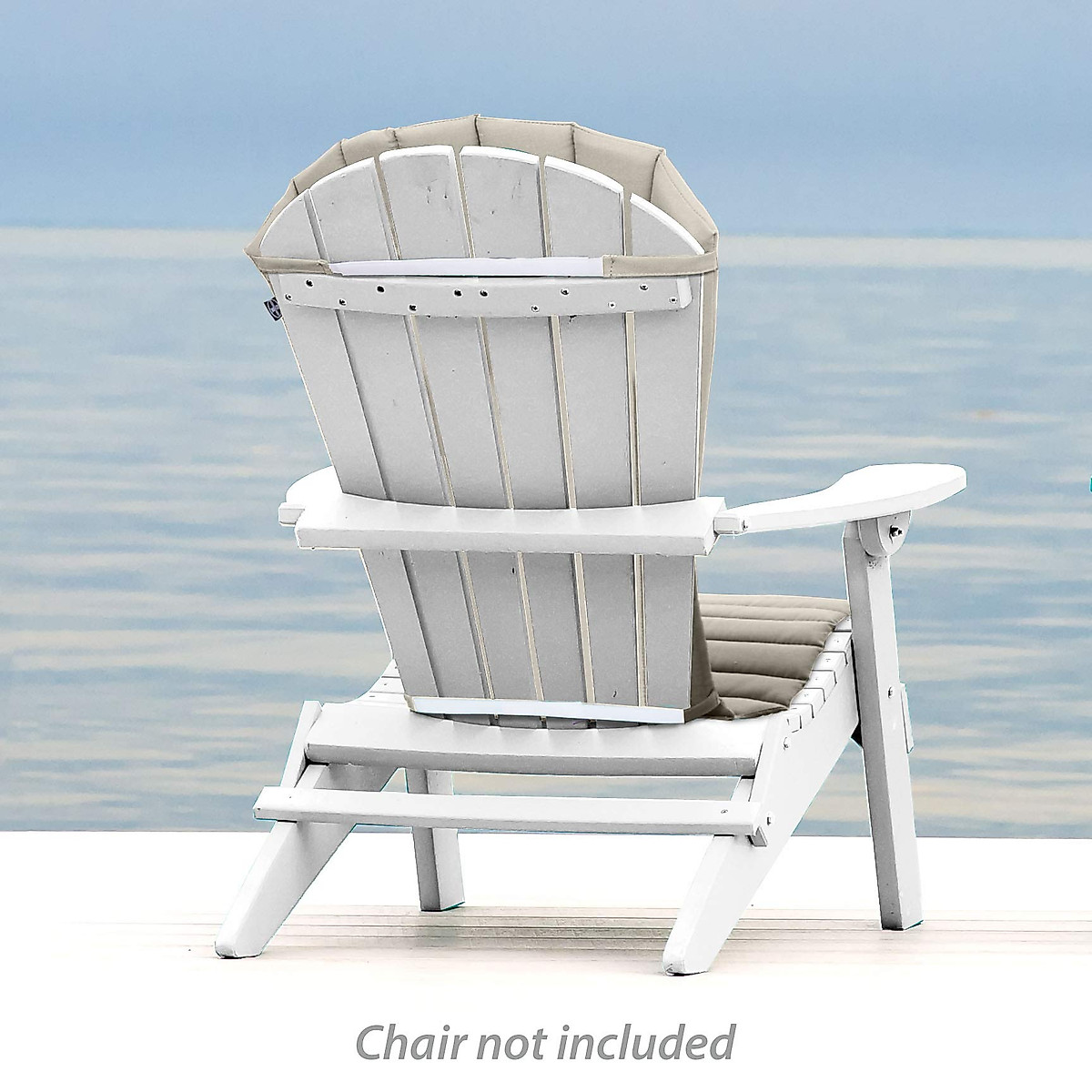 Outdoor All-Weather Patio Chair seat Cushion , Quick Drying Olefin Fabric - Adirondack Chair Cushion for Your Chair-Chair not Included (Beige Morning)
