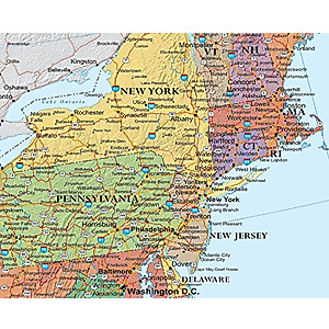 24x36 United States, USA Classic Elite Wall Map Mural Poster (Laminated)
