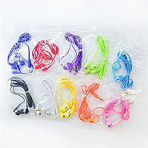 ZNXZXP Bulk Earbuds 50 Pack for Classroom,Wholesale Earbuds Bulk Headphones for Kids,Perfect for Students Schools Hospitals Hotels Library Museums,Individually Bagged,Multi Colored