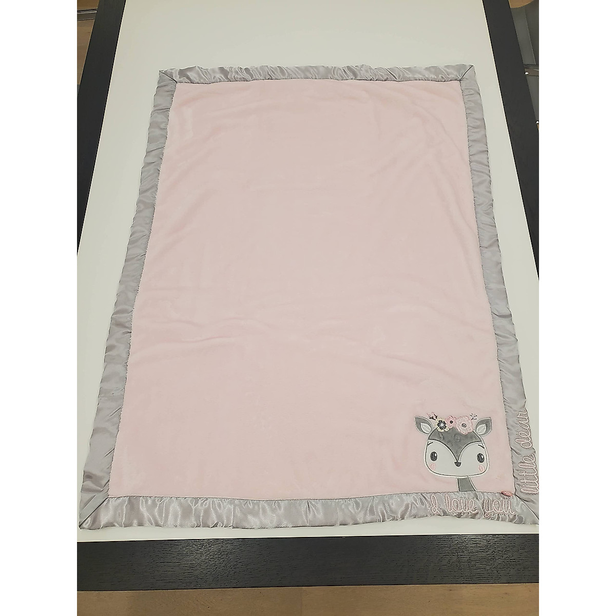 Fisher-Price Baby Blanket Woodland Wonders Collection Pink Fleece Baby Blanket Throw with Satin Trim for Baby Girls