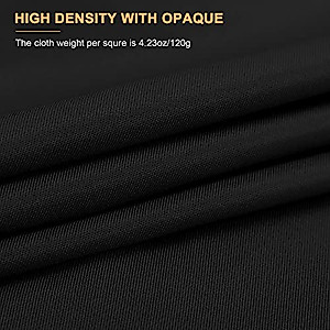 Aimosen 10x10 FT Black Backdrop Background for Photography, Large Black Photo Backdrop Curtain Drapes, High Density Polyester Fabric Black Screen for Party Portrait Photoshoots Booth Video Studio