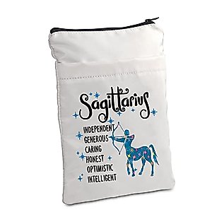 BLUPARK Zodiac Sign Book Sleeve Horoscope Book Covers for Paperbacks 12 Constellation Birthday Gift for Astrology Lover (Sagittarius)