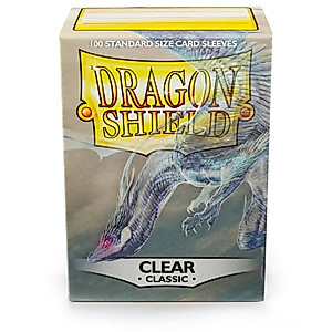 5 Packs Dragon Shield Classic Clear Standard Size 100 ct Card Sleeves Value Bundle!