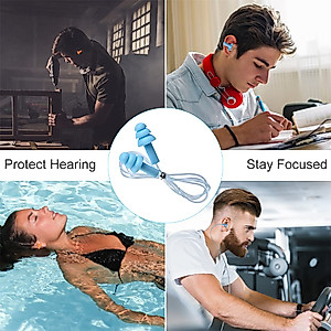 3+2 Pairs Reusable Super Soft Silicone Earplugs, Comfortable Ear Plugs That can Quickly Eliminate Noise, Suitable for Swimming, Sleeping, Snoring, Working, Studying, Loud Noise