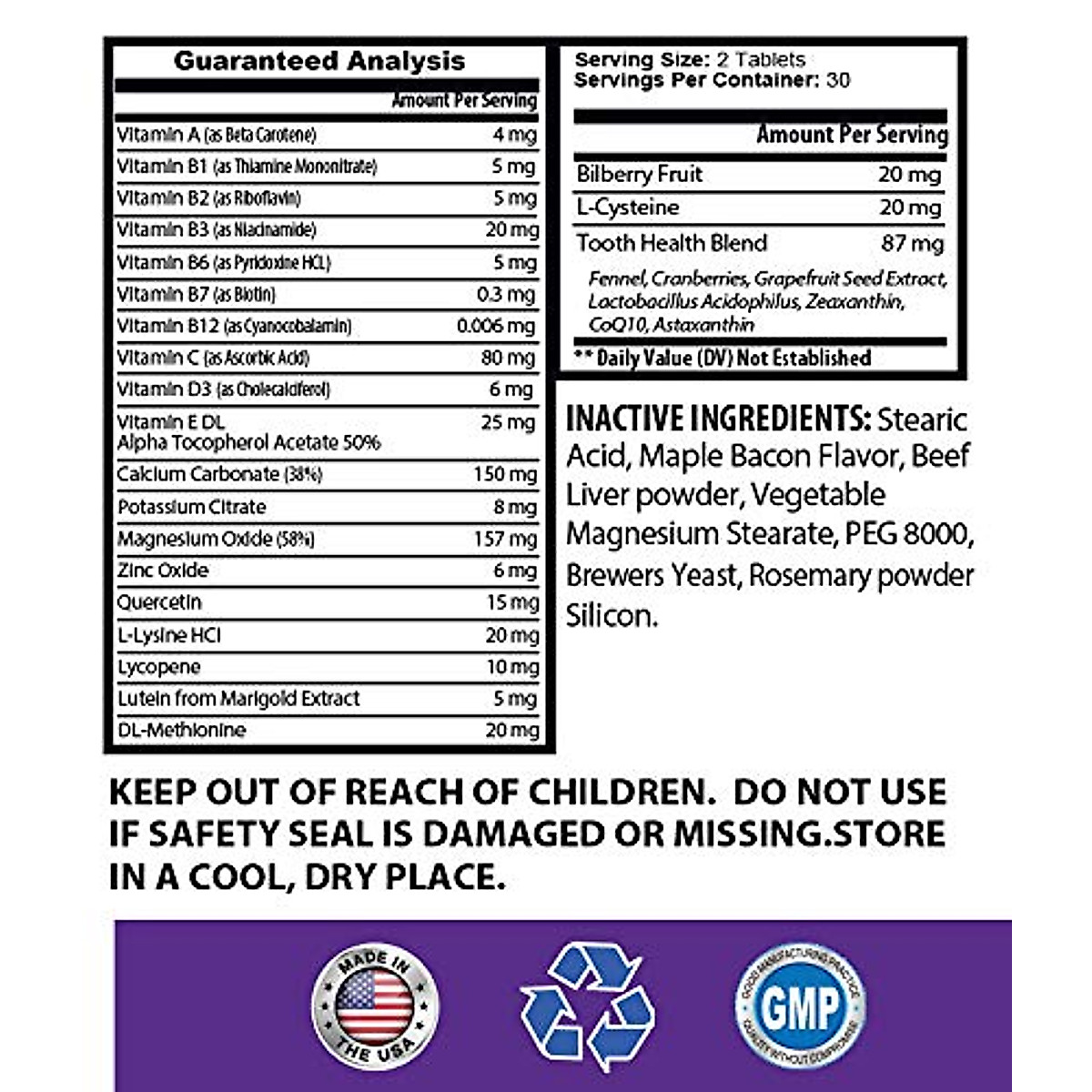 I LOVE MY PETS LLC Dog Bad Breath Chews - PET Teeth Health Complex - Dogs and Cats - Premium Care - Vitamin e for Dogs Oral - 2 Bottle (120 Treats)