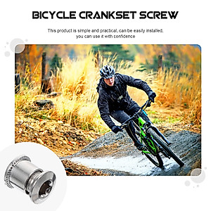 LIOOBO 12pcs Crankset Locking Screw Chainwheel Screw Mountain Bike Screw Bike Accessories Glass in a Bottle Chainwheel Fixing Tool Cycling Cankset Screw Galvanized Steel Platter Fold