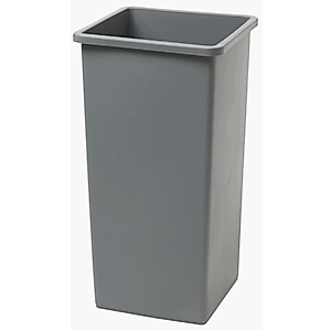Rubbermaid FG356988BEIG Untouchable Container Square, 23 Gallon - 16.5" Wx15.5 Dx31 H, Gray