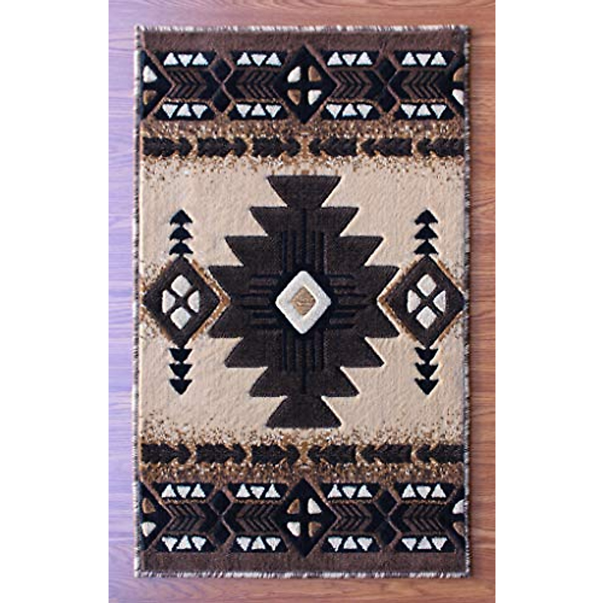 South West Native American Door Mat Area Rug Design C318 Berber 24 In. X 40 In.