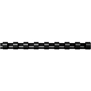 Fellowes 52366 Plastic Comb Bindings, 1/4-Inch Diameter, 20 Sheet Capacity, Black, 100 Combs/Pack