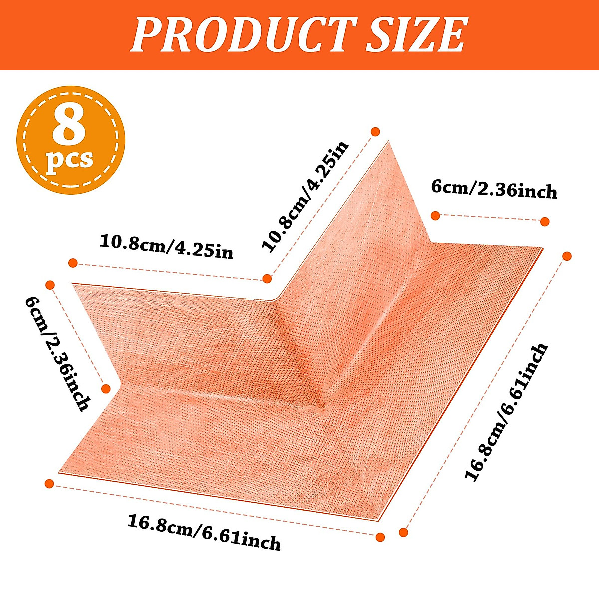 8 Pcs Waterproofing Outside Corner Shower Seamless Membrane Corner Waterproof Polyethylene Corner for Bathroom, Steam Room, Bathtub Walls and Surrounds