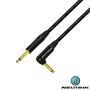 WORLDS BEST CABLES 10 Foot - Guitar Bass Instrument Cable CUSTOM MADE using Mogami 2524 wire and Neutrik NP2RX-B & NP2X-B ¼ Inch (6.35mm) Gold TS Connectors