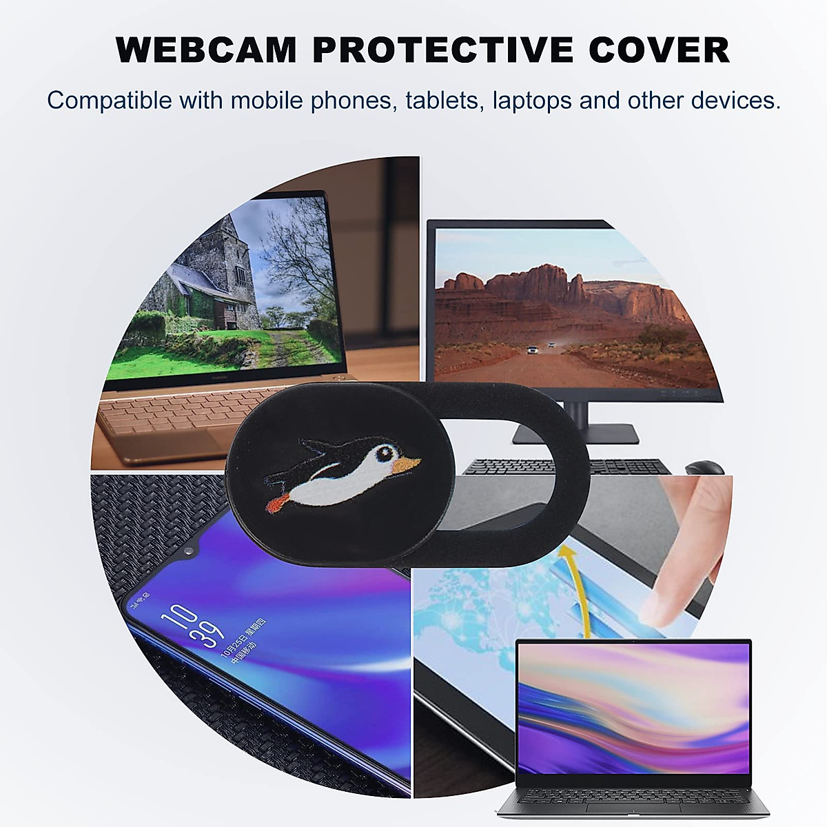 SOLUSTRE 3pcs Camera Privacy Cover Webcam Covers Webcam Cover Slide Phone Webcam Cover Computer Webcam Cover Protects Your Privacy Online Webcam Privacy Cover Abs Personality Slide Rail