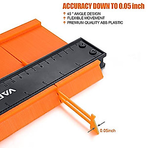 VARSK Contour Gauge Profile Tool (5+10 Inch with Lock), Birthday Gifts for Men Dad Him, Flooring Tools for Men DIY Handyman, Home Improvement Woodworking Cool Gadgets Tools