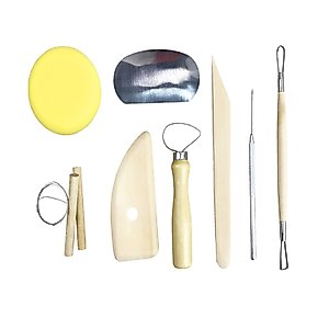 8pcs Ceramic Clay Tools Set, Pottery & Polymer Clay Tools Kits, Wooden Sculpting Clay Tools Combinations for Pottery Modeling, Smoothing.