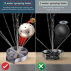 PYLCOSMART Metal Kitchen Sink Glass Rinser,Faucet Glass Rinser for Kitchen Sinks,Bottle Washer,Kitchen Sink Attachment Accessories,Stainless Steel - Brushed Nickel