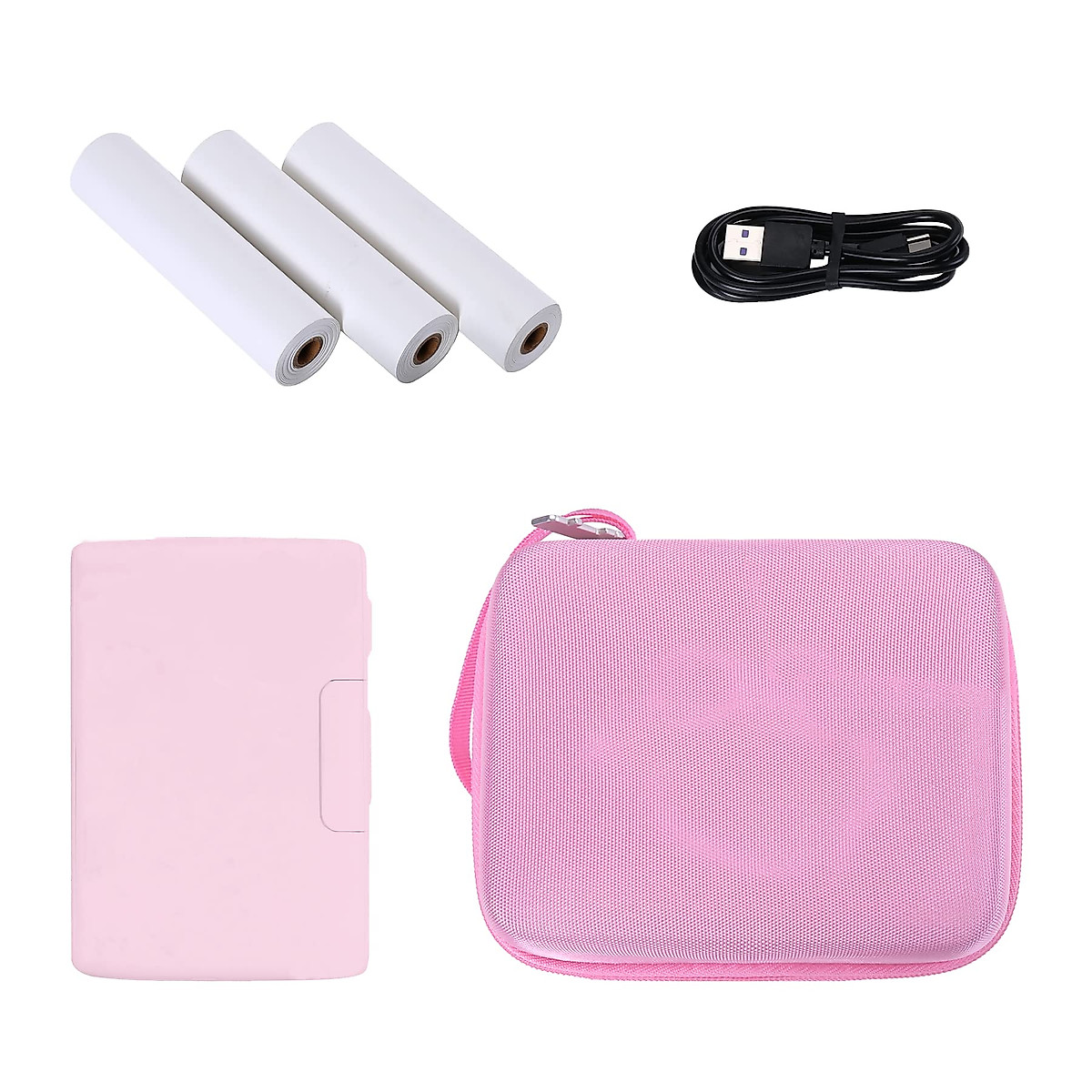 khanka Hard Travel Case Replacement for Phomemo M04S Portable Thermal Printer, Bluetooth Label Printer, Case Only (Pink)