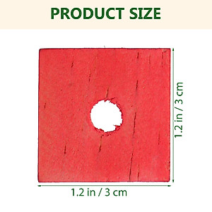 Parrot Toys 100 Pcs Wooden Blocks Bird Chewing Toy Beak Trim Parrot Foot Craft Cage Part Toy Mini Wood Chip Charms for DIY Playing Chewing Shredding Mixed Large Bird Toys