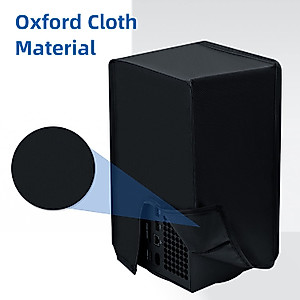 Mcbazel Dust Cover for Xbox Series X Console, Easy Access Cable Port, Protective Case Cover Waterproof for Xbox Series X Console - Black