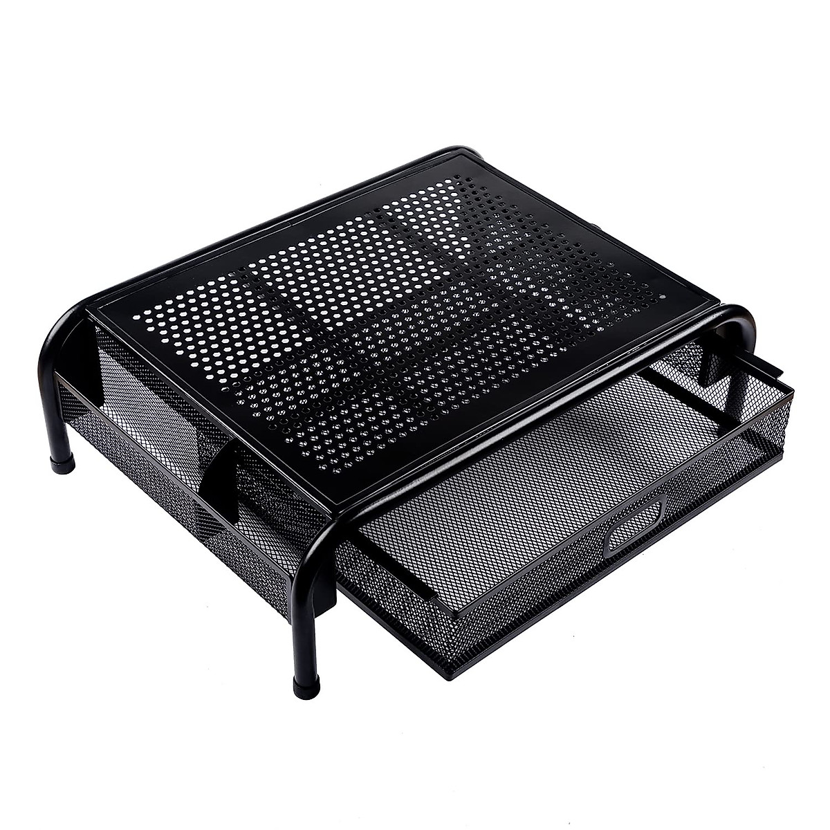 Mr. Pen- Metal Mesh Monitor Stand with Drawer, Computer Monitor Stand for Desk, Computer Stand for Desktop Monitor, Monitor Stand with Storage, Monitor Riser with Storage, Desktop Monitor Stand