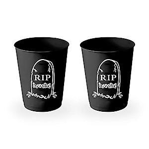 RIP Twenties Cups, RIP to My Twenties Cups, Death to My Cups, Death to My 20s Birthday Party Decorations, RIP to My 20s Birthday Party Decorations, 30th Birthday Party Supplies, (16 Count, 16 Oz.)
