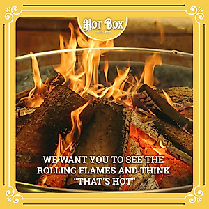 HOT BOX Kiln-Dried Oak Cooking Wood - 8 Inch Cut Logs For Portable Wood-Fired Pizza Ovens and Smokers, 1 Box (1300 Cubic Inches)