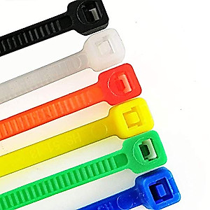 1200 Pieces Colored Zip Ties, Multi-Purpose Assorted Colorful Self-Locking Nylon Cable Zip Ties in 12 Different colour for Home Office Garden Garage and Workshop,4 inch
