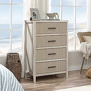 Sauder Pacific View Dresser, L: 28.78" x H: 17.48" x W: 44.213", Chalked Chestnut Finish