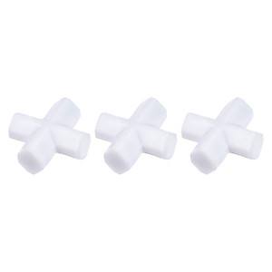 YOKIVE 3 Pcs Magnetic Stir Bar, PTFE Coated Cross Type Stirrer | Great for Lab Liquid Solution Stirring Mixing Spinning(White, 1-Inch)