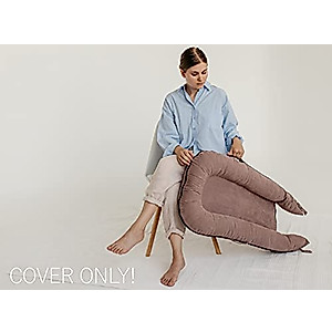 Lounger Cover by Sofia Amber – Cover ONLY for DockAToT and Sleepyhead Deluxe + Docks - Baby nest Sleep Pod Replacement Extra Cover - Cocoa