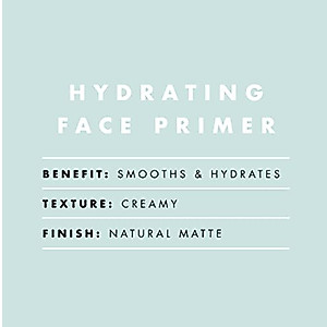 e.l.f, Hydrating Face Primer, Lightweight, Long Lasting, Creamy, Hydrates, Smooths, Fills in Pores and Fine Lines, Natural Matte Finish, Infused with Vitamin E, 0.47 Oz