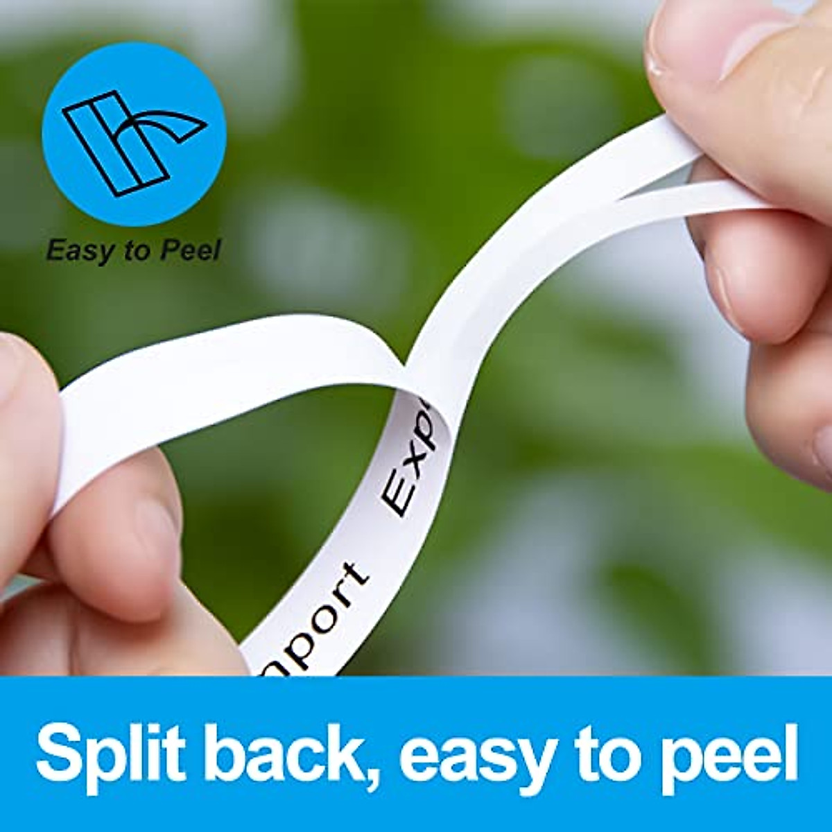 Hehua Compatible M-K231 Label Tape Replacement for Brother P-Touch M Tape MK 231 MK231 M231 12mm 0.47" Black on White, Work with Brother Ptouch PT-M95 PT-90 PT-70 PT-65 PT-45 Label Maker, 8-Pack