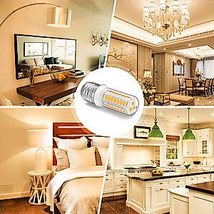 RuLEDne E17 LED Bulb Dimmable,4W Microwave Oven Bulb,Warm White 3000K,40W Incandescent Equivalent,Fit for Over Stove Appliance,4 Pack