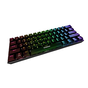 GAMDIAS Hermes E3 RGB Mechanical Gaming Keyboard Blue Switch with 19 Built-in Lighting Effects Certified Optical Switches and N-Key Rollover & Anti-Ghosting Functionality (Hermes E3 Black)