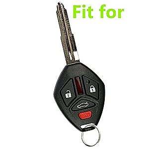 Smart Key Fob Cover Case Protector Keyless Remote Holder for Reference: Mitsubishi Eclipse 2006-2012, Endeavor 2006-2011, Galant 2006-2012, Lancer 2007-2013, Outlander 2007-2013 4buttons