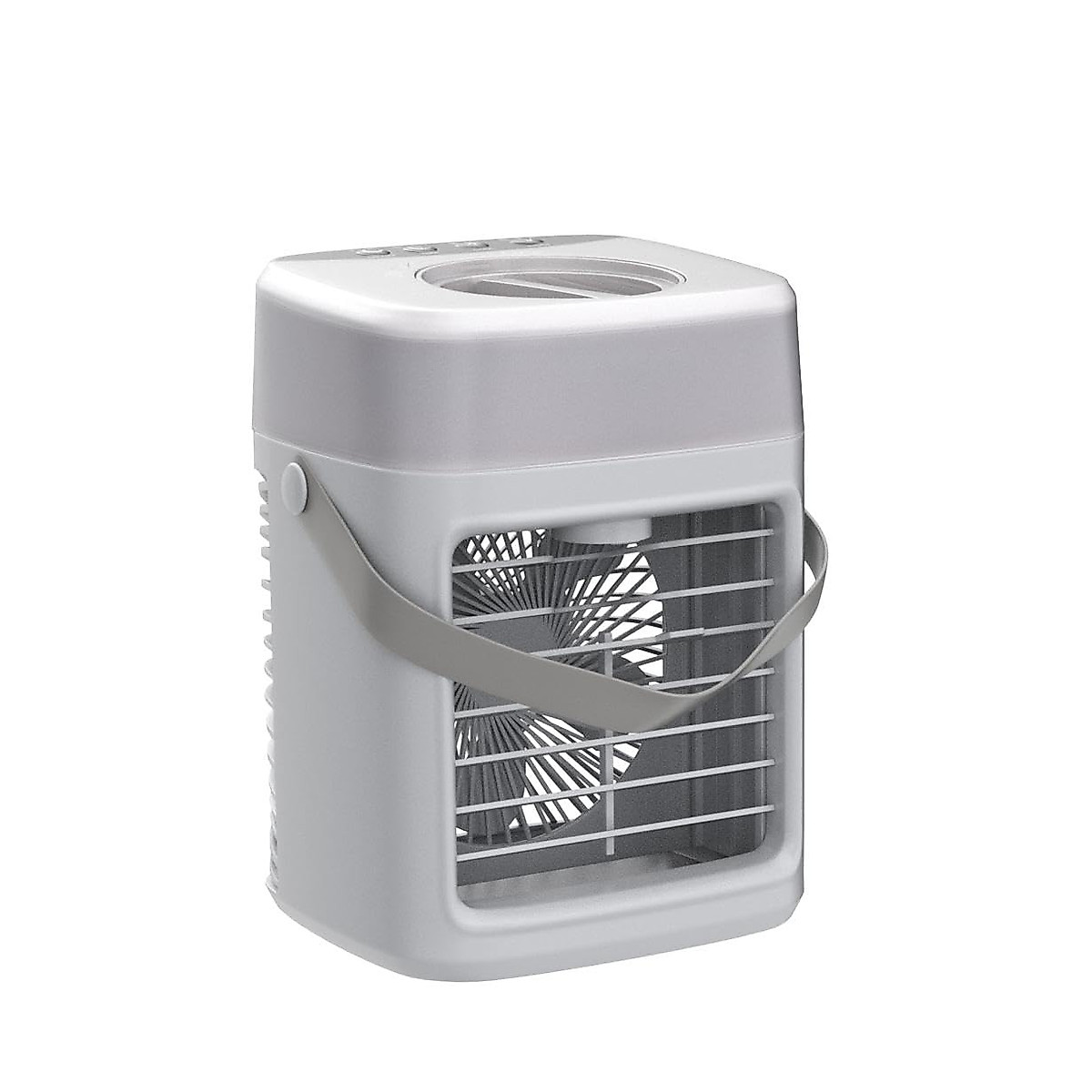 Portable Air Conditioner Fan, Rechargeable Evaporative Air Cooler, Personal Air Cooler Humidifier with 3-Speed, 90° Oscillating, 7 Colors Light, Aroma Discs, Desk Cooling Fan for Home Office Camping