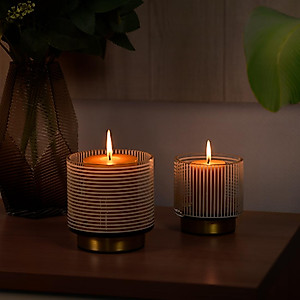 JONERAY Beeswax Pillar Candles 3x4Inch, Pure Natural Beeswax Candles - Unscented, Long Lasting Burn Time, Smokeless and Dripless