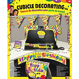 Forum Novelties Happy Birthday Cubicle Décor Yellow Birthday, 13 x 13 x 1"