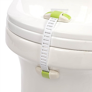 Child Safety Locks, Adjustable S Latches to Cabinets, Drawers, Cupboard, Oven, Fridge, Closet, Seat, Door, Window, No Tools or Drilling Required (Green)